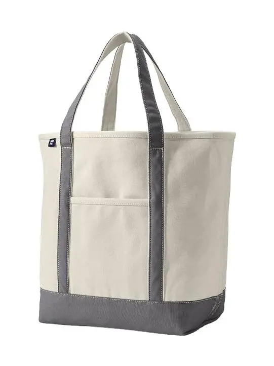 LANDS' END Canvas Tote Bag - Natural/silver Graphite