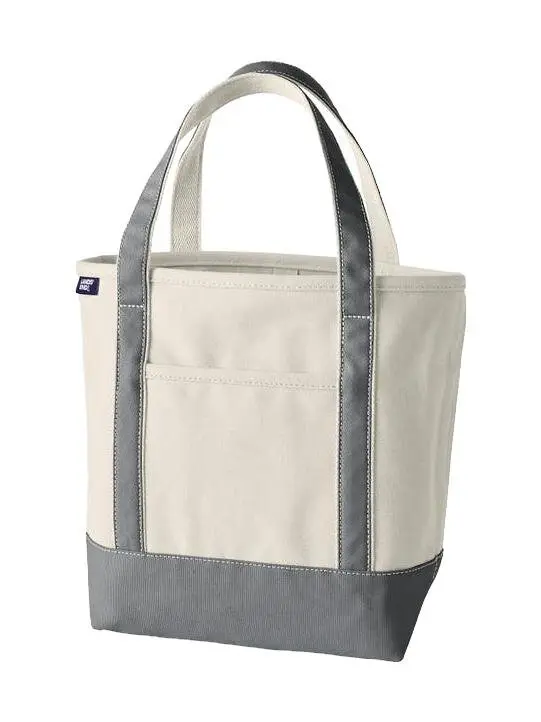 LANDS' END Canvas Tote Bag - Natural/silver Graphite