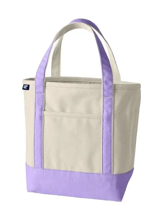 LANDS' END Canvas Tote Bag - Natural/silver Graphite