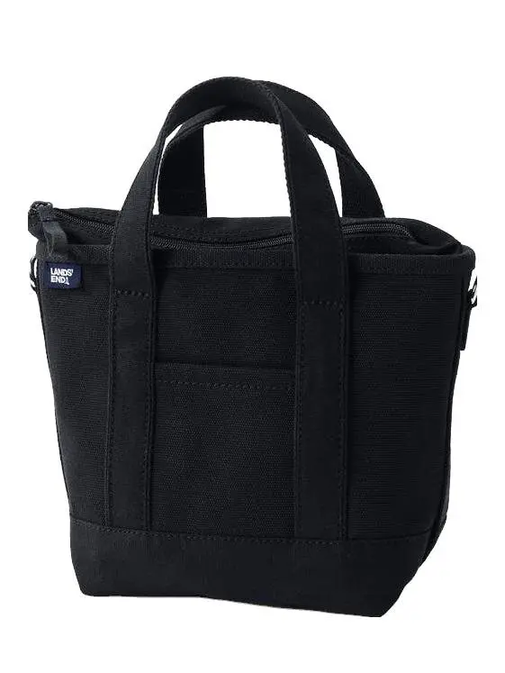 LANDS' END Canvas Zip Tote - Black