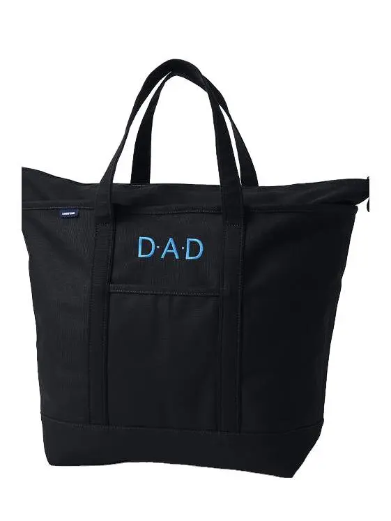LANDS' END Canvas Tote Bag - Black/black