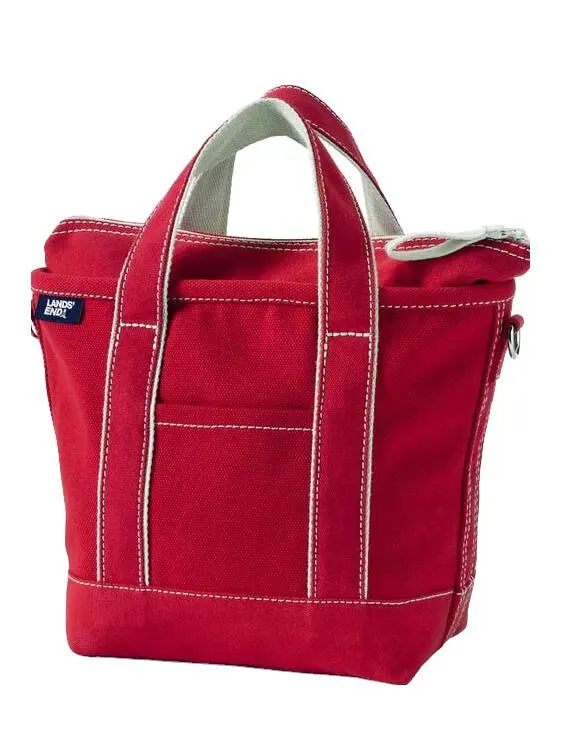 LANDS' END Canvas Zip Tote - Heritage Red