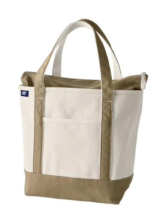 LANDS' END Canvas Tote Bag - Natural/cafe Au Lait