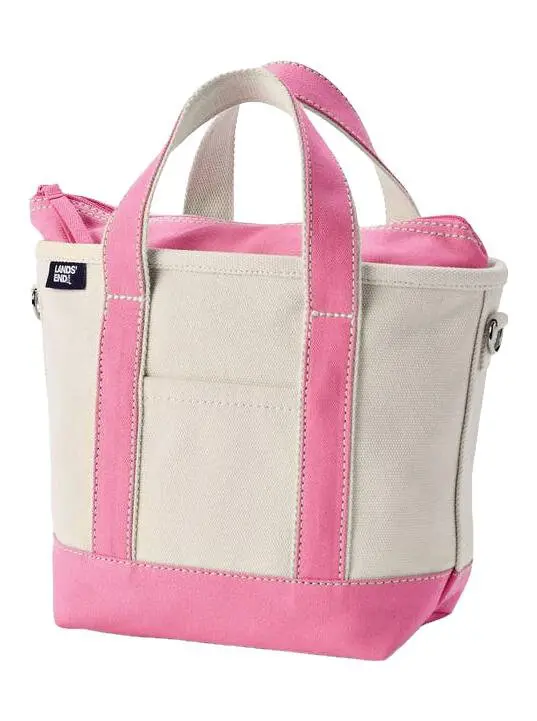 LANDS' END Canvas Zip Tote - Natural/natural