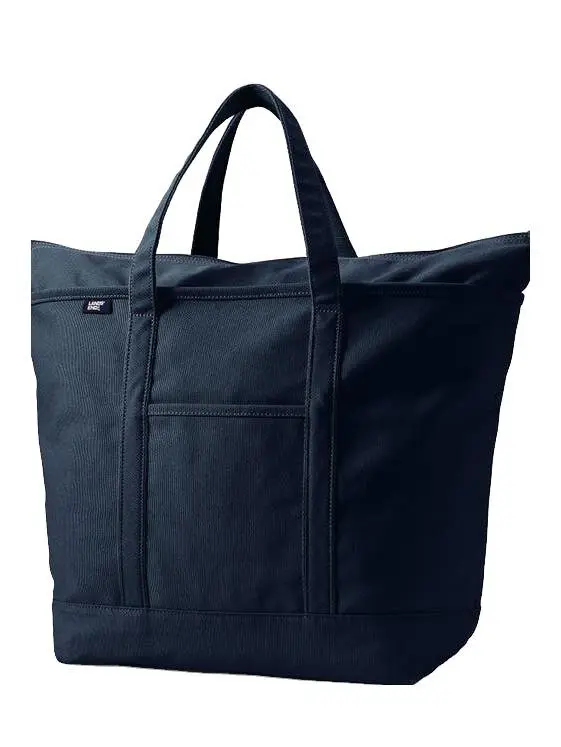 LANDS' END Canvas Zip Tote - Radiant Navy