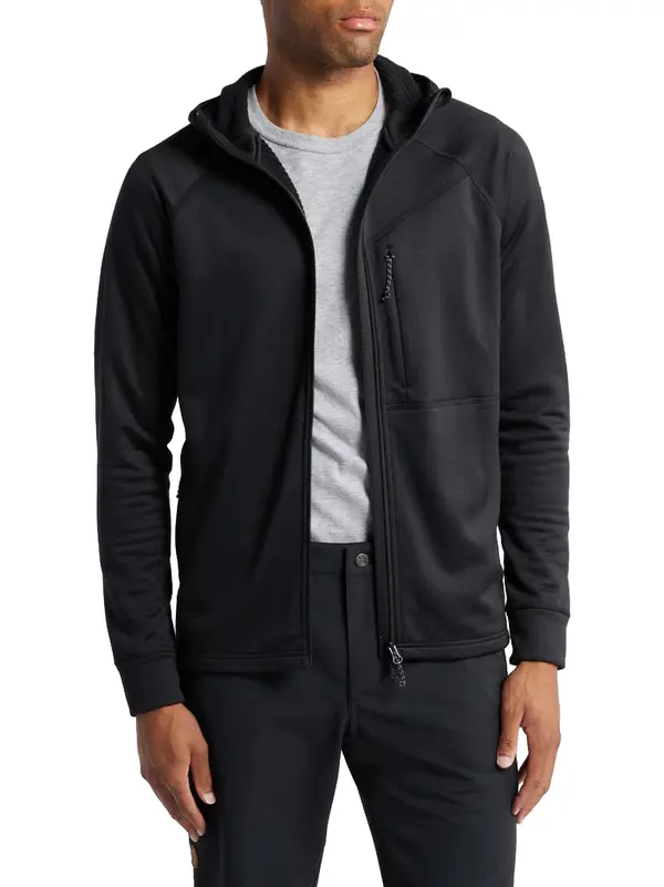 Fjallraven Abisko Grid Fleece Hoodie - Black