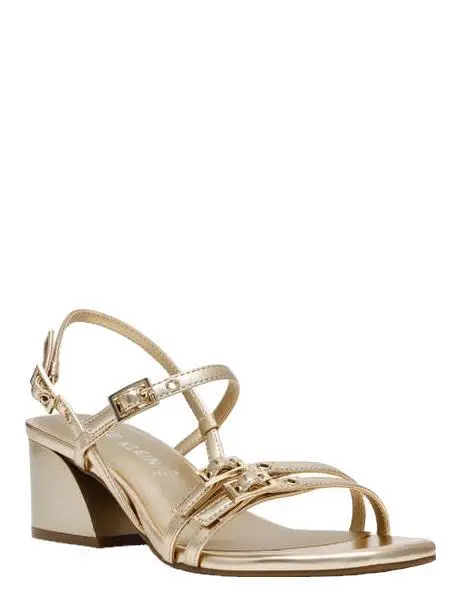 Anne Klein Mackenzie Strappy Sandals - Light Gold Smooth