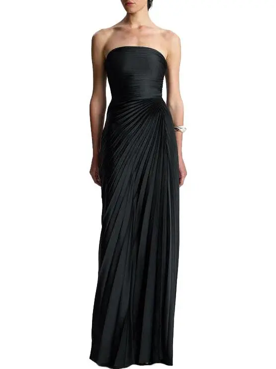 A.L.C. Bianca Pleated Gown - Black
