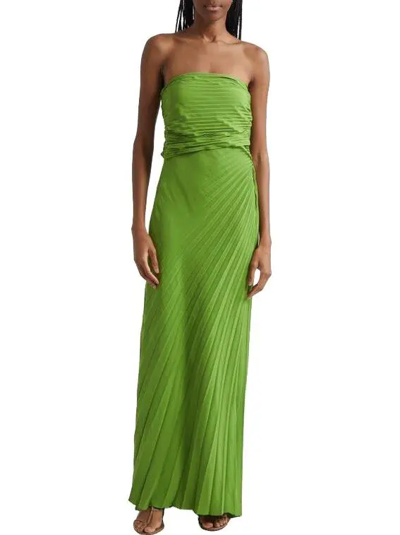 A.L.C. Bianca Pleated Gown - Lily Green