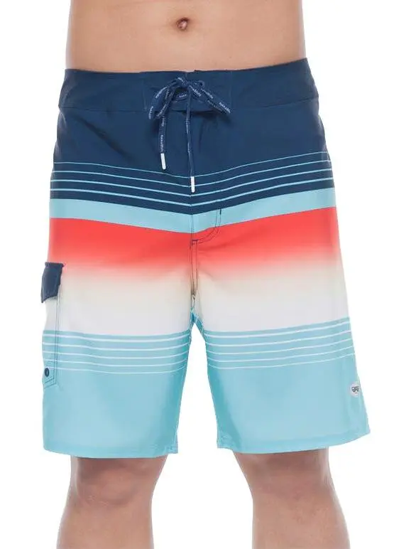 ROKKA&ROLLA 4-way Stretch Board Shorts - Hawaiian Slush