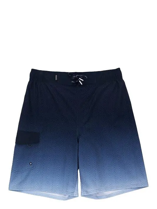 ROKKA&ROLLA Quick-dry Swim Trunks With Elastic Waist - Navy