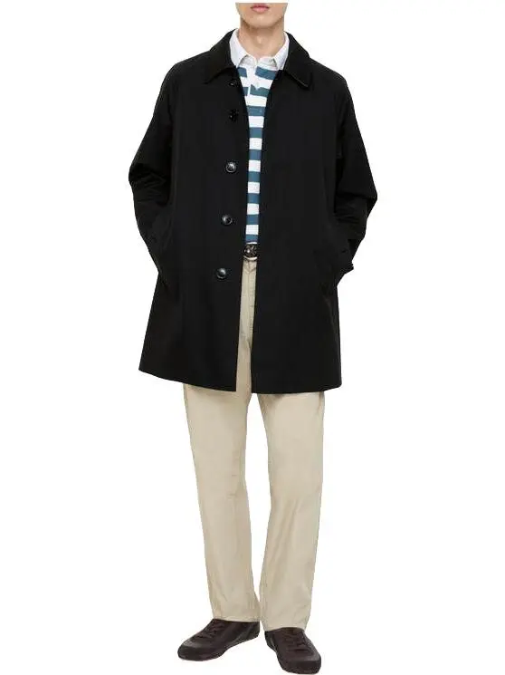 Burberry Short Camden Heritage Car Coat - Black