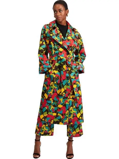 La DoubleJ Milano Trench Coat - Vines Brown