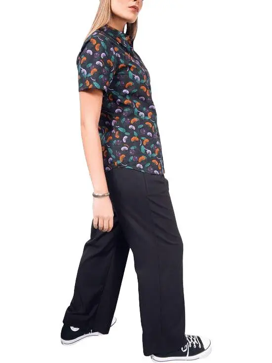 WILDFANG Cotton Button-up Shirt - Dandelion Black Multi
