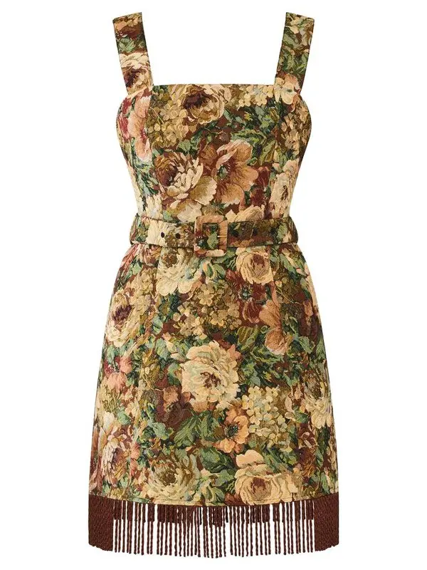 EDDY Sarah Bird Mini Dress - Flora Floral Jacquard