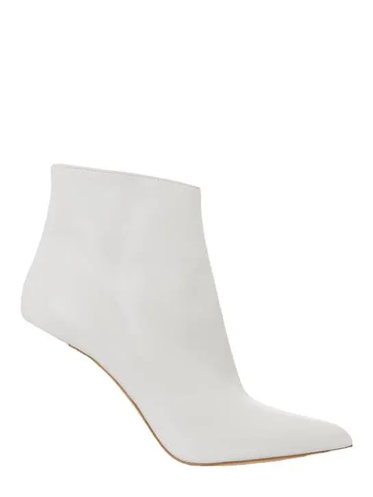 FREYA ROSE Jasmine Pearl Heel Ankle Boot - White