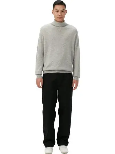 Gobi Cashmere Essential Turtleneck Cashmere Sweater - Dawn Blue