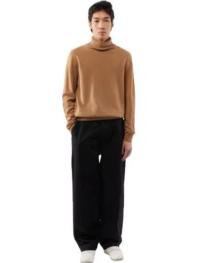 Gobi Cashmere Essential Turtleneck Cashmere Sweater - Sheepskin