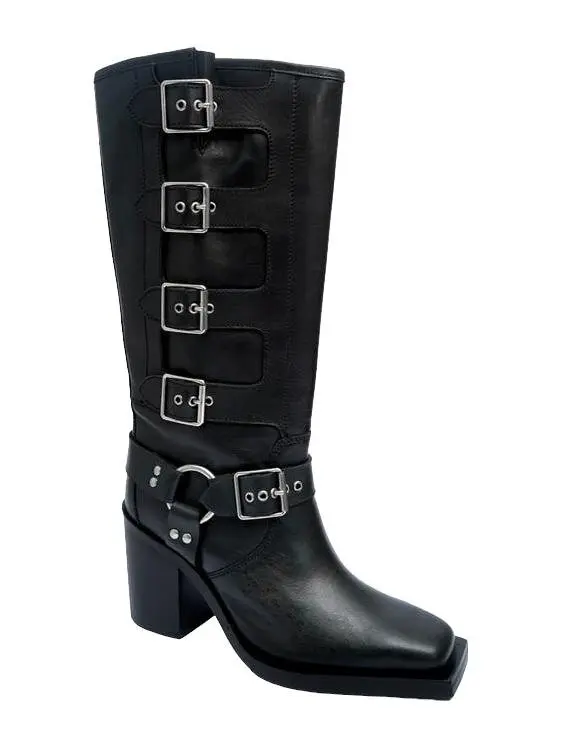 KENNETH COLE Emmett Knee High Boot - Black Leather
