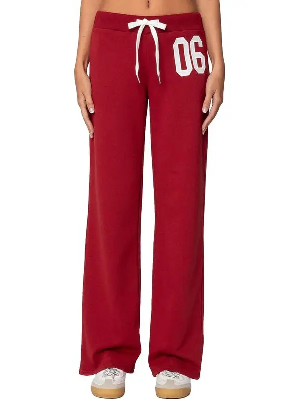 EDIKTED 06 Sweatpants - Burgundy