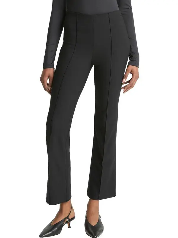 Vince Niki Mid-rise Cropped Flare Pants - Black