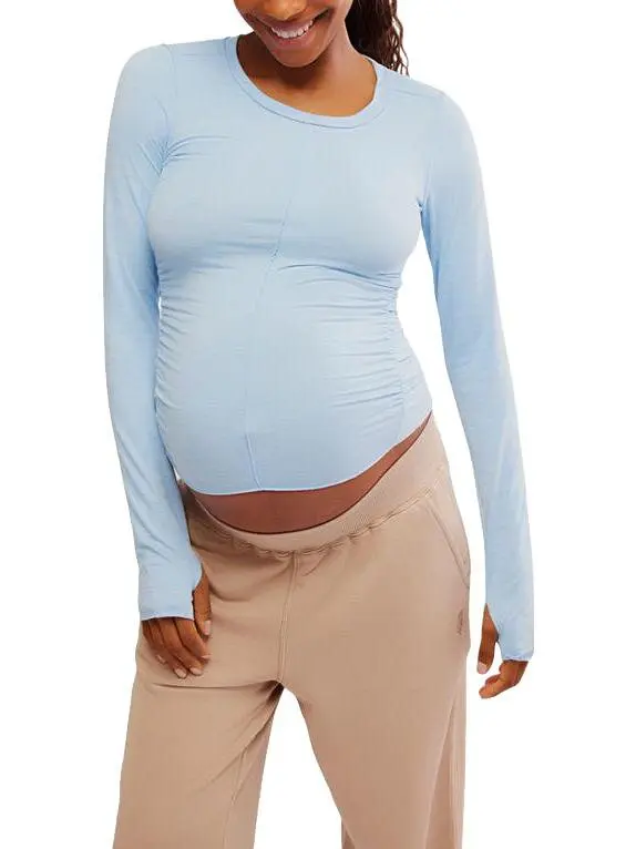 Free People Hatch Right On Run Layering T-shirt - Blue Bell