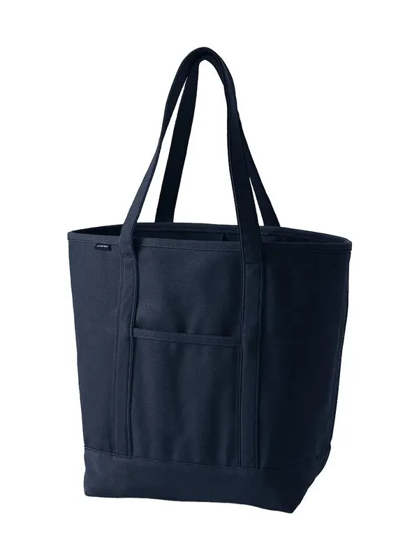 LANDS' END Open Top Canvas Tote - True Navy