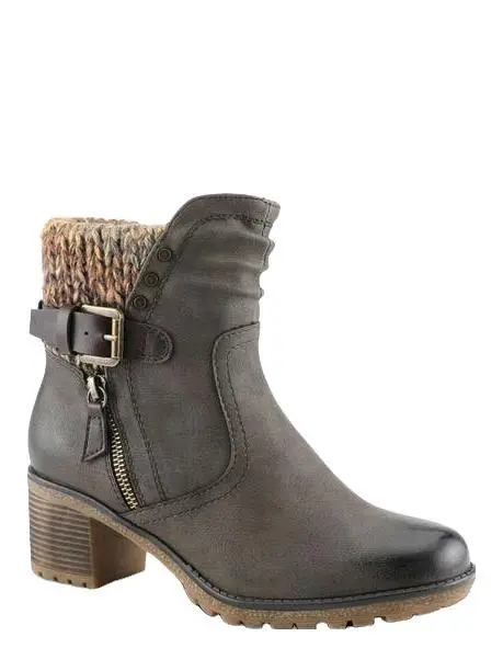SPRING STEP SHOES Rene Water-resistant Bootie - Olive Green
