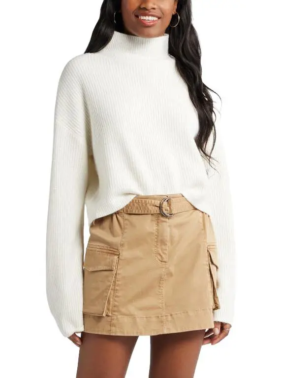 Bp. Oversized Mock Neck Sweater - Ivory