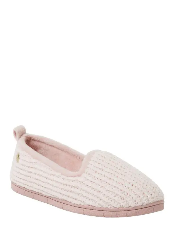 DEARFOAMS Rachel Marled Chenille Slippers - Pale Mauve