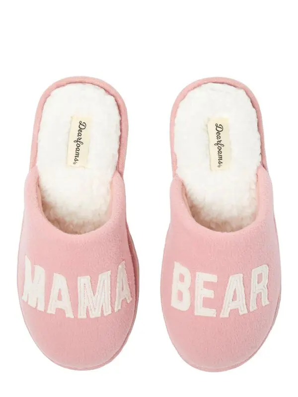 DEARFOAMS Carley Mama Bear Scuff Slipper - Blush