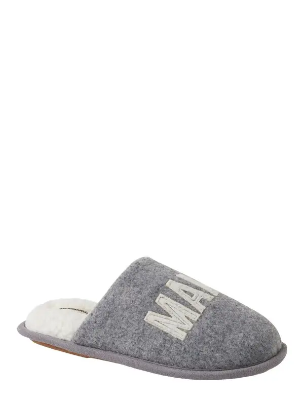 DEARFOAMS Carley Mama Bear Scuff Slipper - Light Heather Grey