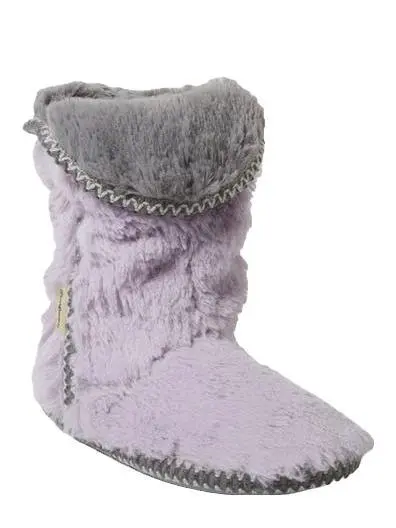 DEARFOAMS Beth Faux Fur Bootie Slipper - Wisteria