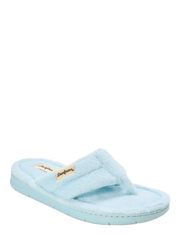 DEARFOAMS Wrenley Terry Thong Slipper - Blue Wash