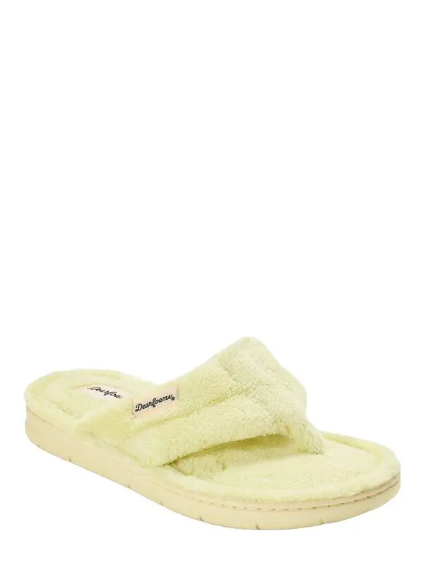 DEARFOAMS Wrenley Terry Thong Slippers - Daiquiri
