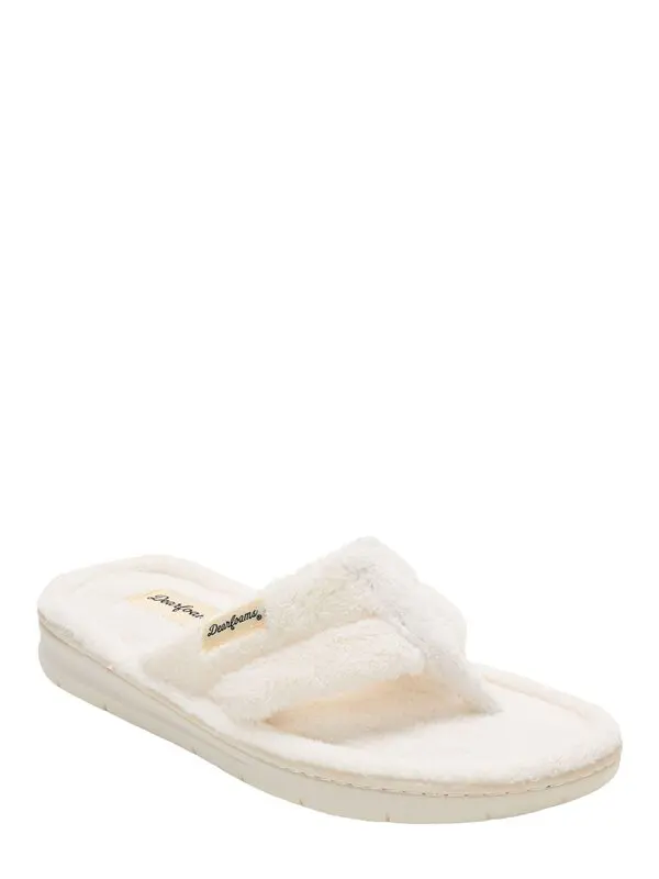DEARFOAMS Wrenley Terry Thong Slippers - Muslin