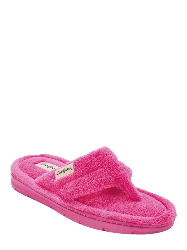 DEARFOAMS Wrenley Terry Thong Slippers - Paradise Pink