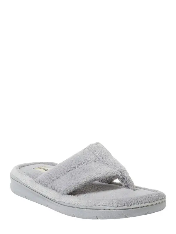 DEARFOAMS Wrenley Terry Thong Slipper - Sleet