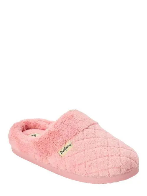 DEARFOAMS Libby Quilted Terry Clog Slipper - Coral Cream