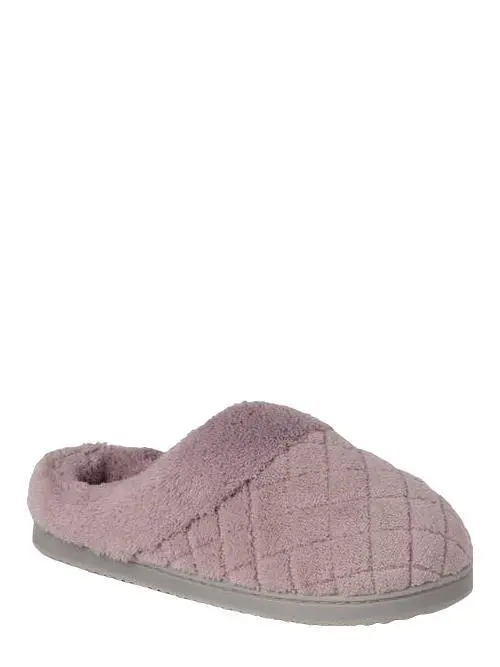 DEARFOAMS Libby Quilted Terry Clog Slipper - Frosted Plum