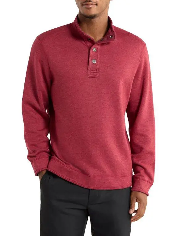 Tommy Bahama Flip Mock Neck Pullover - Aged Claret
