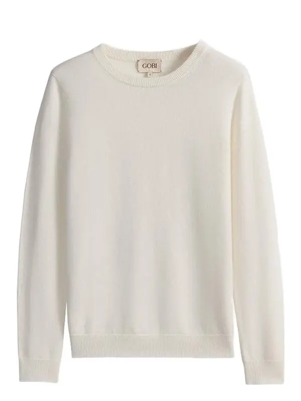 Gobi Cashmere Cashmere Crewneck Sweater - Coconut Milk
