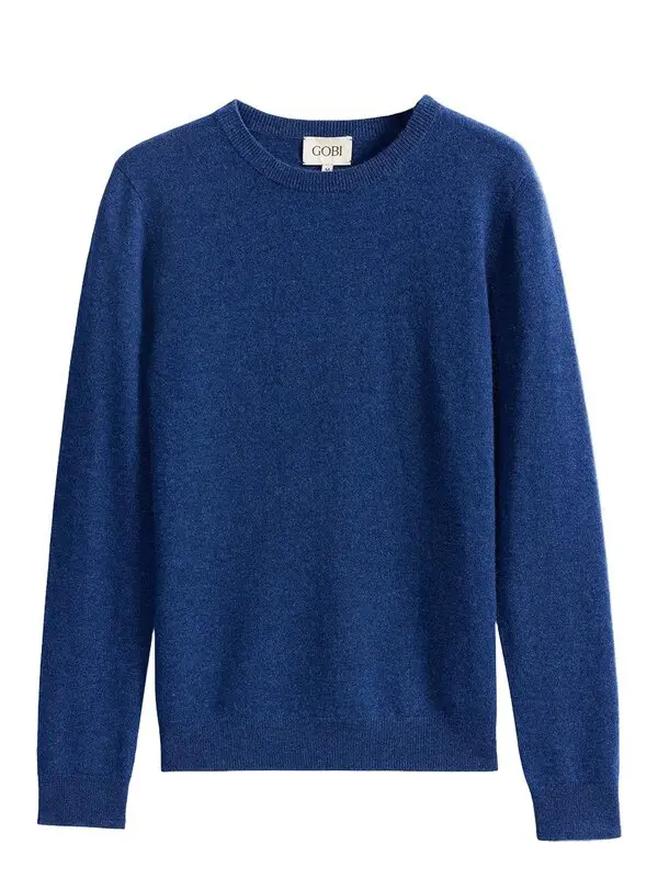 Gobi Cashmere Cashmere Crewneck Sweater - Navy Peony