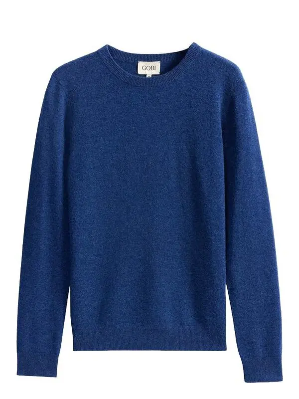 Gobi Cashmere Cashmere Crewneck Sweater - Navy Peony