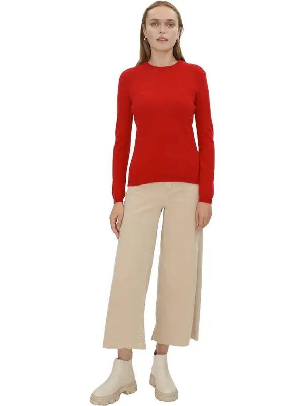 Gobi Cashmere Cashmere Crewneck Sweater - Red