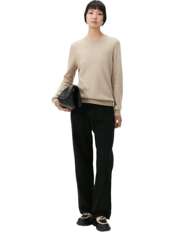 Gobi Cashmere Cashmere Crewneck Sweater - Warm Grey
