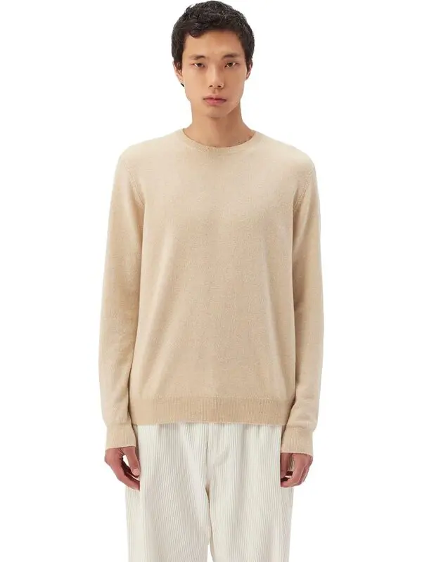 Gobi Cashmere Crewneck Cashmere Sweater - Beige