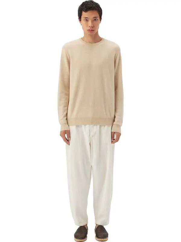 Gobi Cashmere Crewneck Cashmere Sweater - Beige