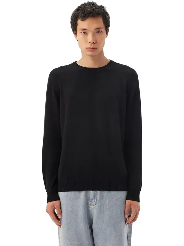Gobi Cashmere Crewneck Cashmere Sweater - Black