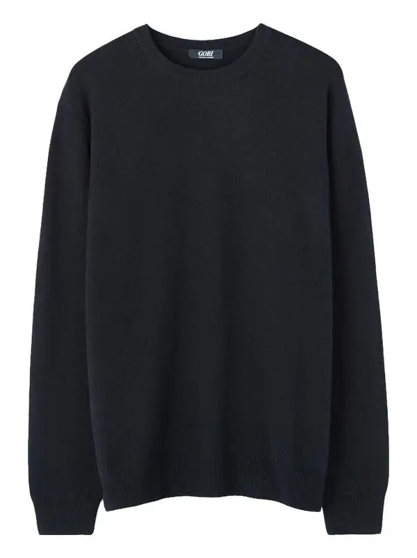 Gobi Cashmere Crewneck Cashmere Sweater - Black